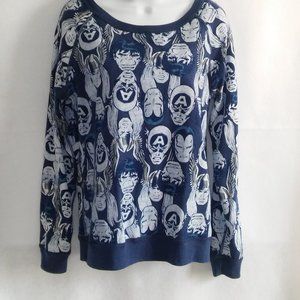 Marvel | Sweaters | Marvel Heroes Blue Graphic Sweater Long Sleeves ...